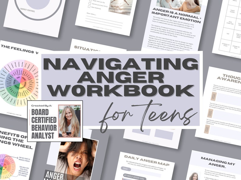 Printable Anger Management Workbook for Teens Emotions, Anxiety, and ...