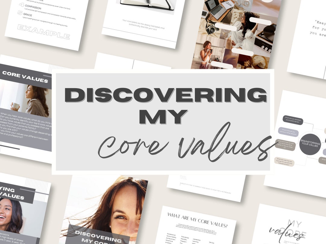 Discover Your Core Values Workbook | Self-discovery & Personal ...