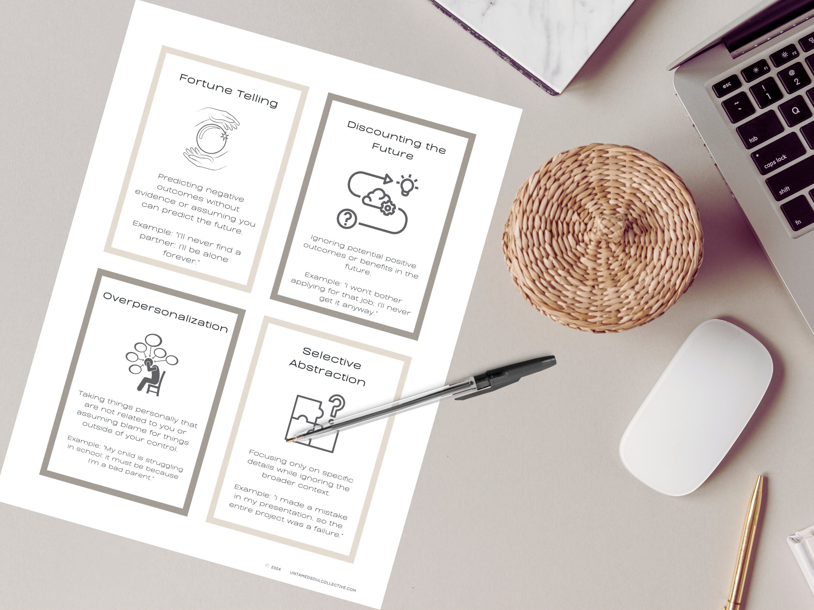 Cognitive Distortion Cards DBT Flash Card Cognitive Distortion ...