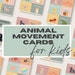 Animal Movement Cards Kid Physical Activity Action Cards Circle Time ...