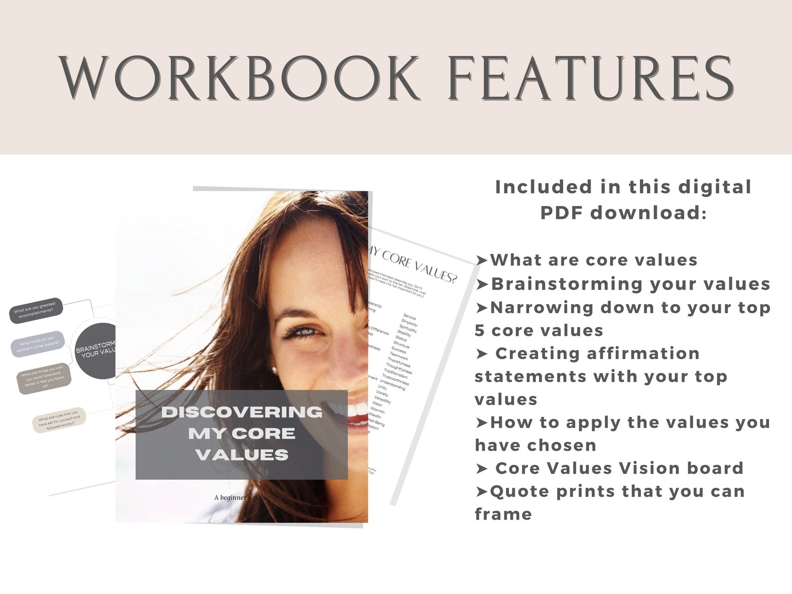 Discover Your Core Values Workbook | Self-discovery & Personal Development Guide for Women ...