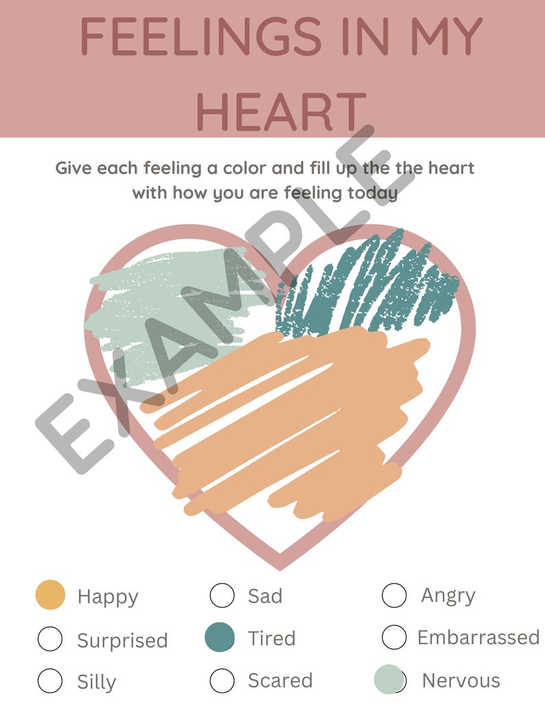 Feelings Worksheet for Kid School Psychologist Calm Corner CBT ...