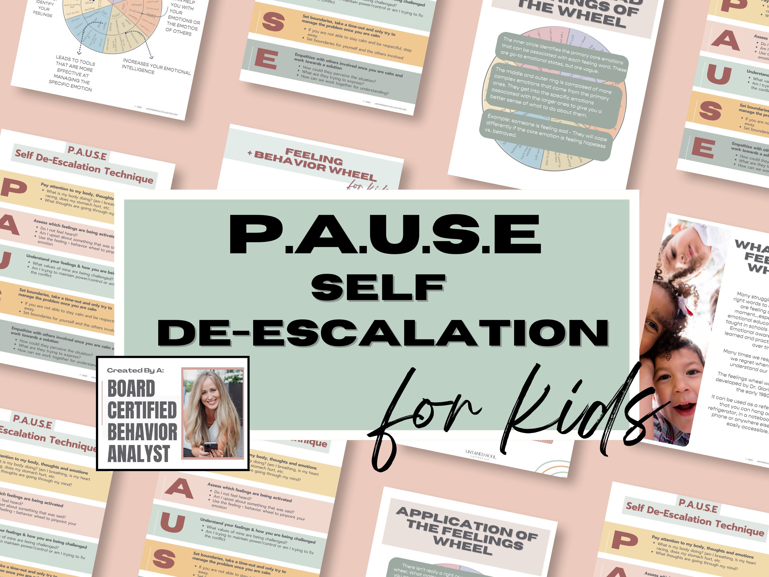 Child Anxiety Calm Down Worksheet Emotion Management Self Regulation ...