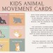 Animal Movement Cards Kid Physical Activity Action Cards Circle Time ...
