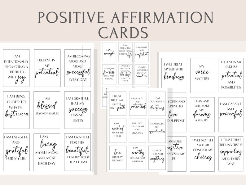 Printable Affirmation Cards Printable Kindness Cards Words of ...