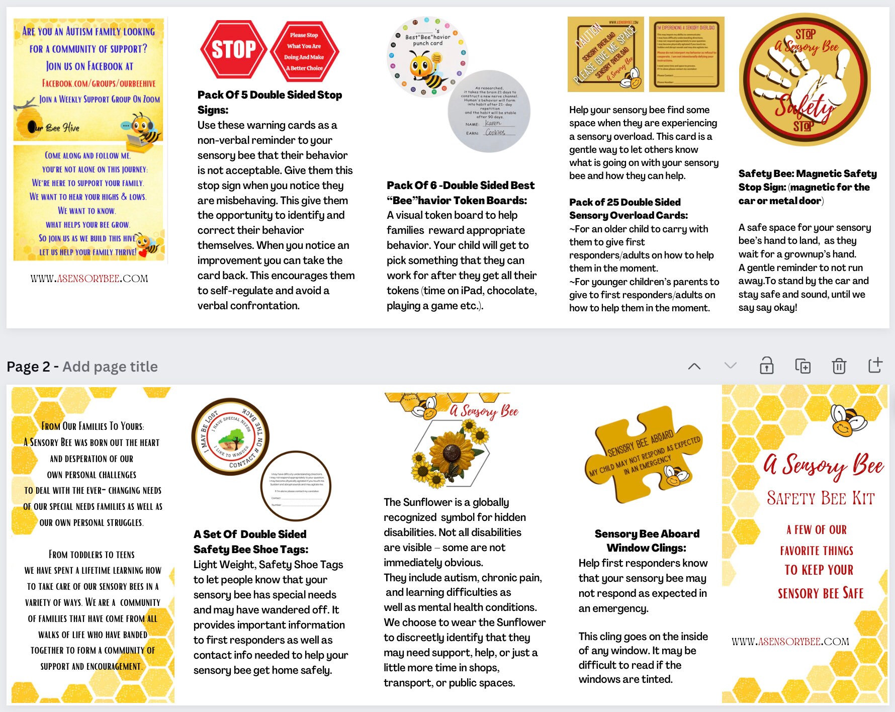 A Sensory Bee Safety Kit - Etsy