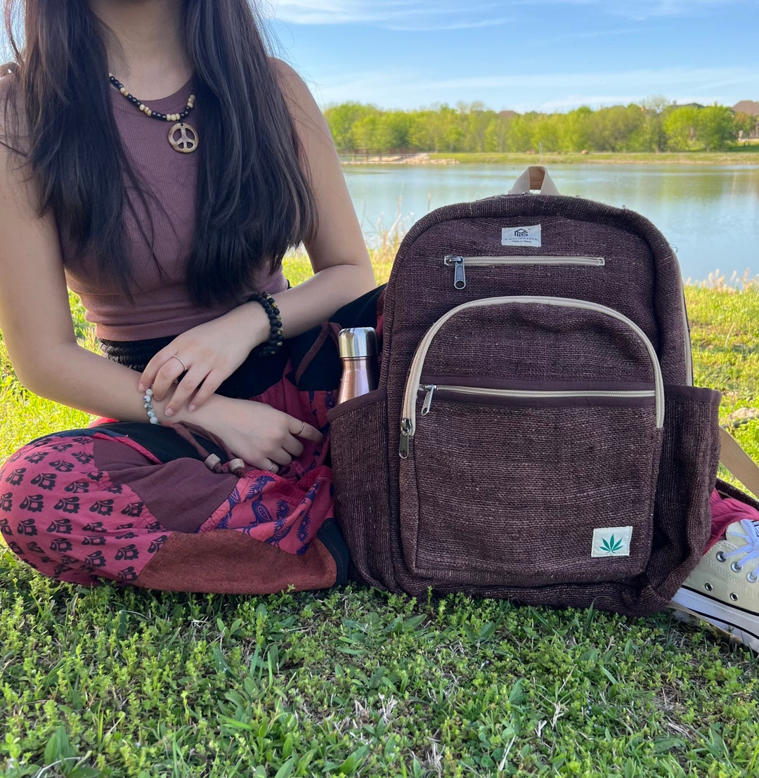 Kailash Pure Himalayan Hemp Backpack, Eco-friendly Large Backpack ...