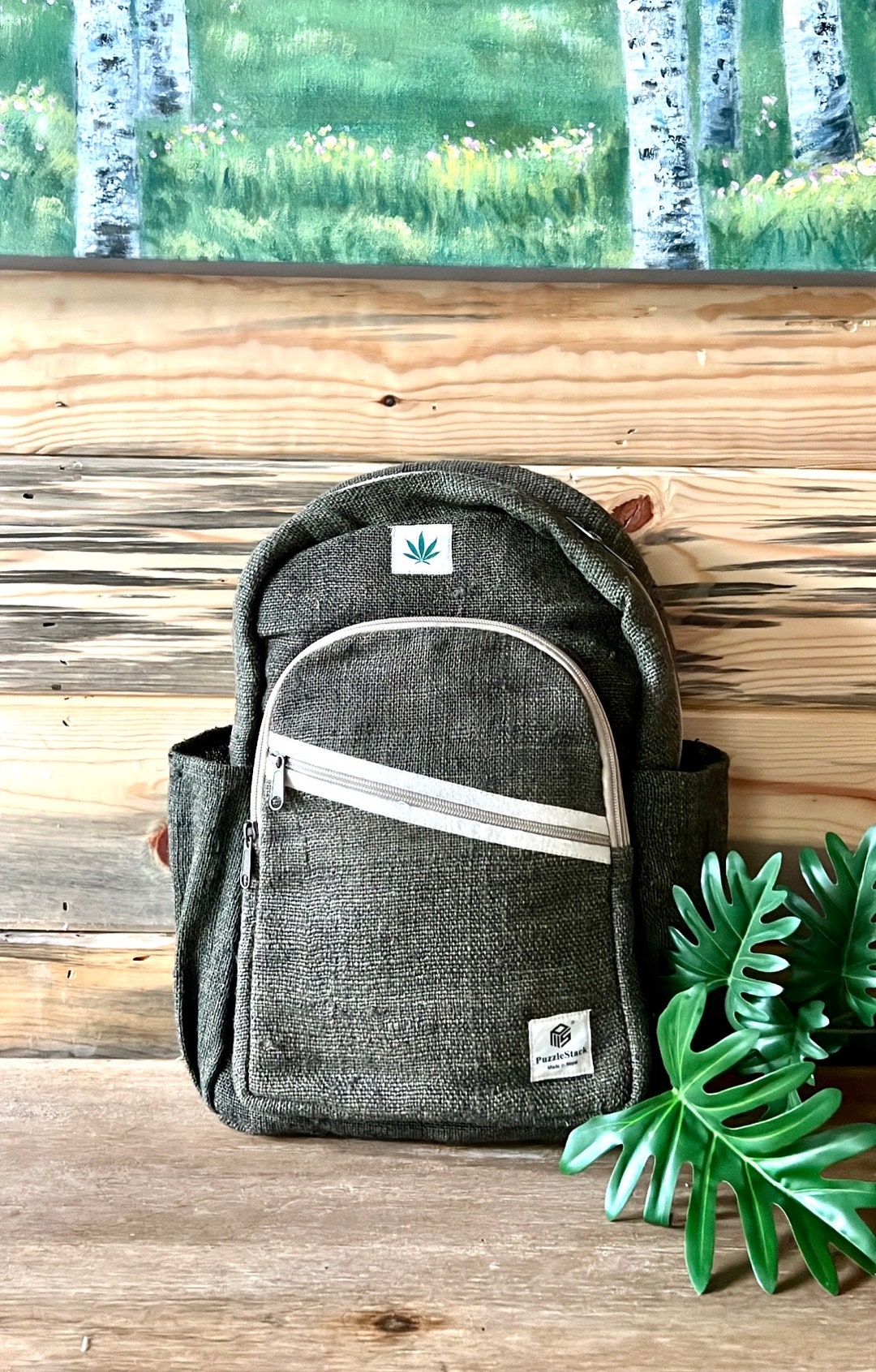 Pure Himalayan Hemp Backpack, Eco-friendly Large Backpack, Travel Size ...
