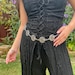 Metal Crescent Moon and Star Belt, Vintage Vibe Costume Jewelry, Waist ...