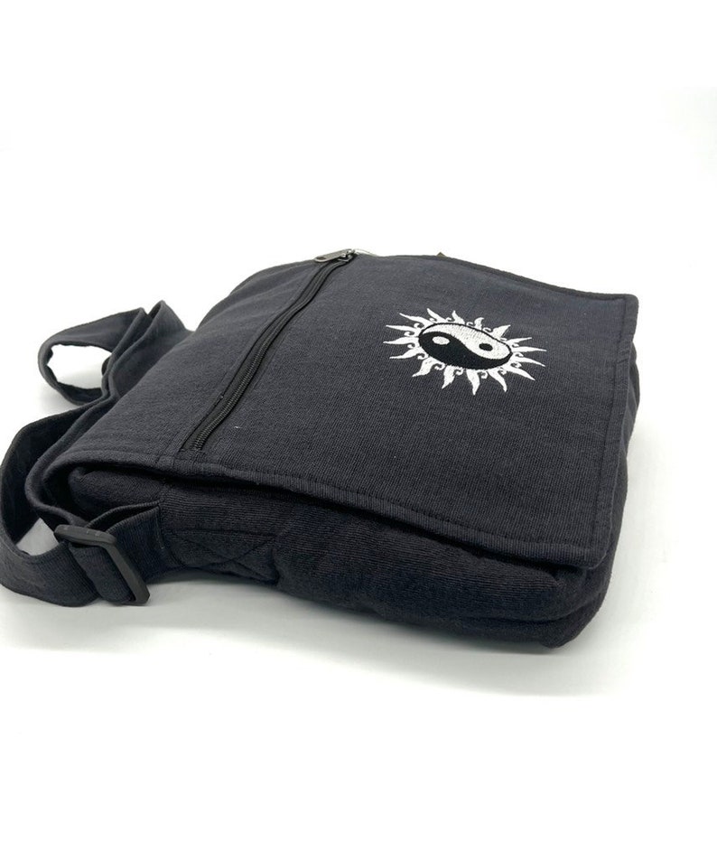 Cotton Messenger Bag With Embroidery Unisex Designminimalist - Etsy