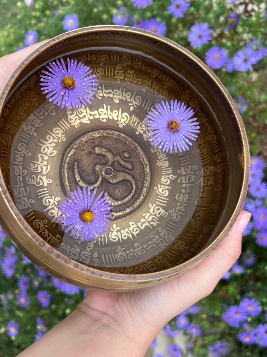 Ohm Carved Eternity Singing Bowl - Etsy