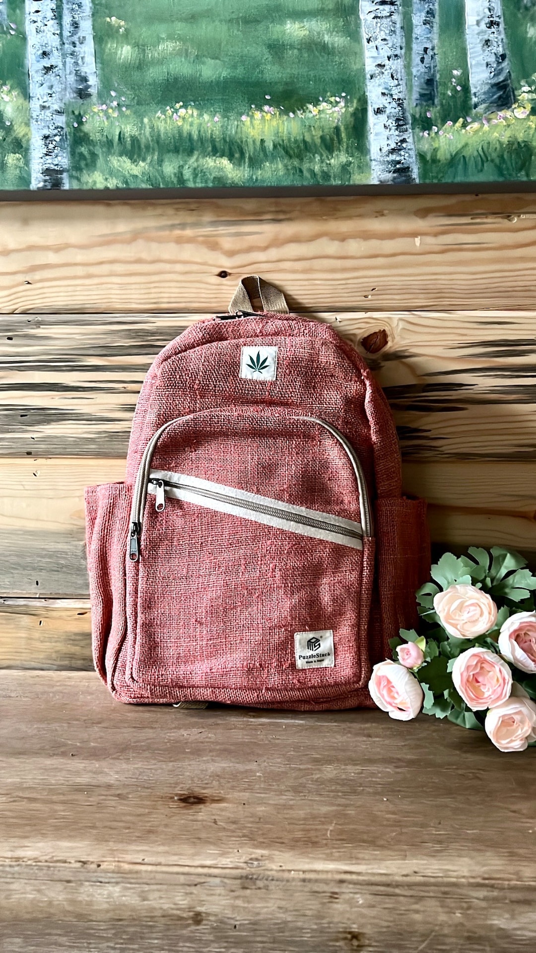 Pure Himalayan Hemp Backpack, Eco-friendly Large Backpack, Travel Size ...