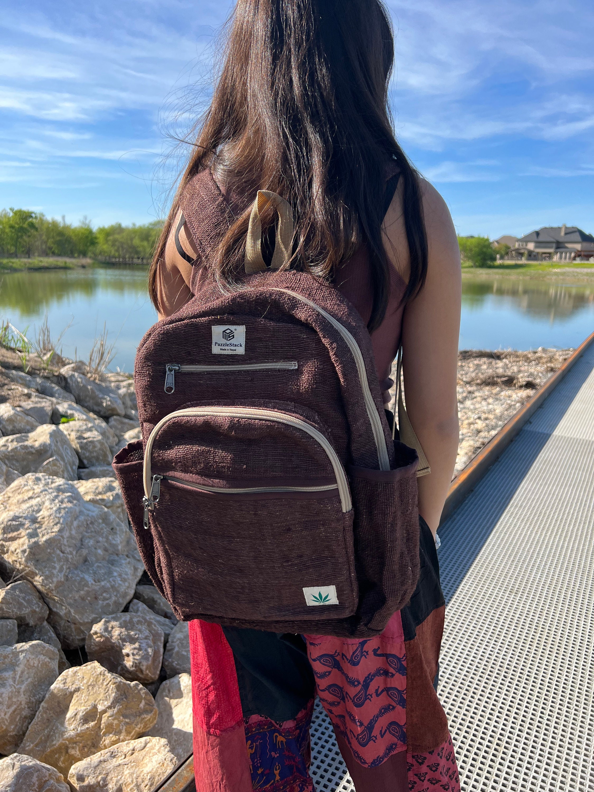 Kailash Pure Himalayan Hemp Backpack, Eco-friendly Large Backpack ...