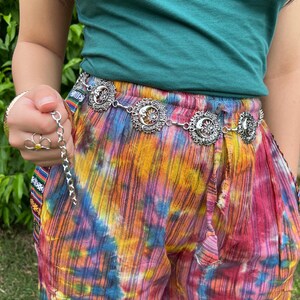 Metal Crescent Moon and Sun Belt, Vintage Vibe Costume Jewelry, Waist ...