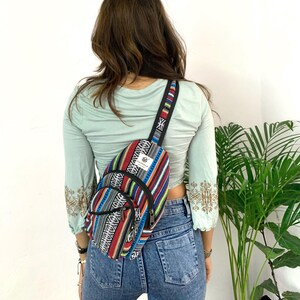 Aztec Pattern Colorful Cotton Chest Bag,boho Hippie Travel Hiking ...