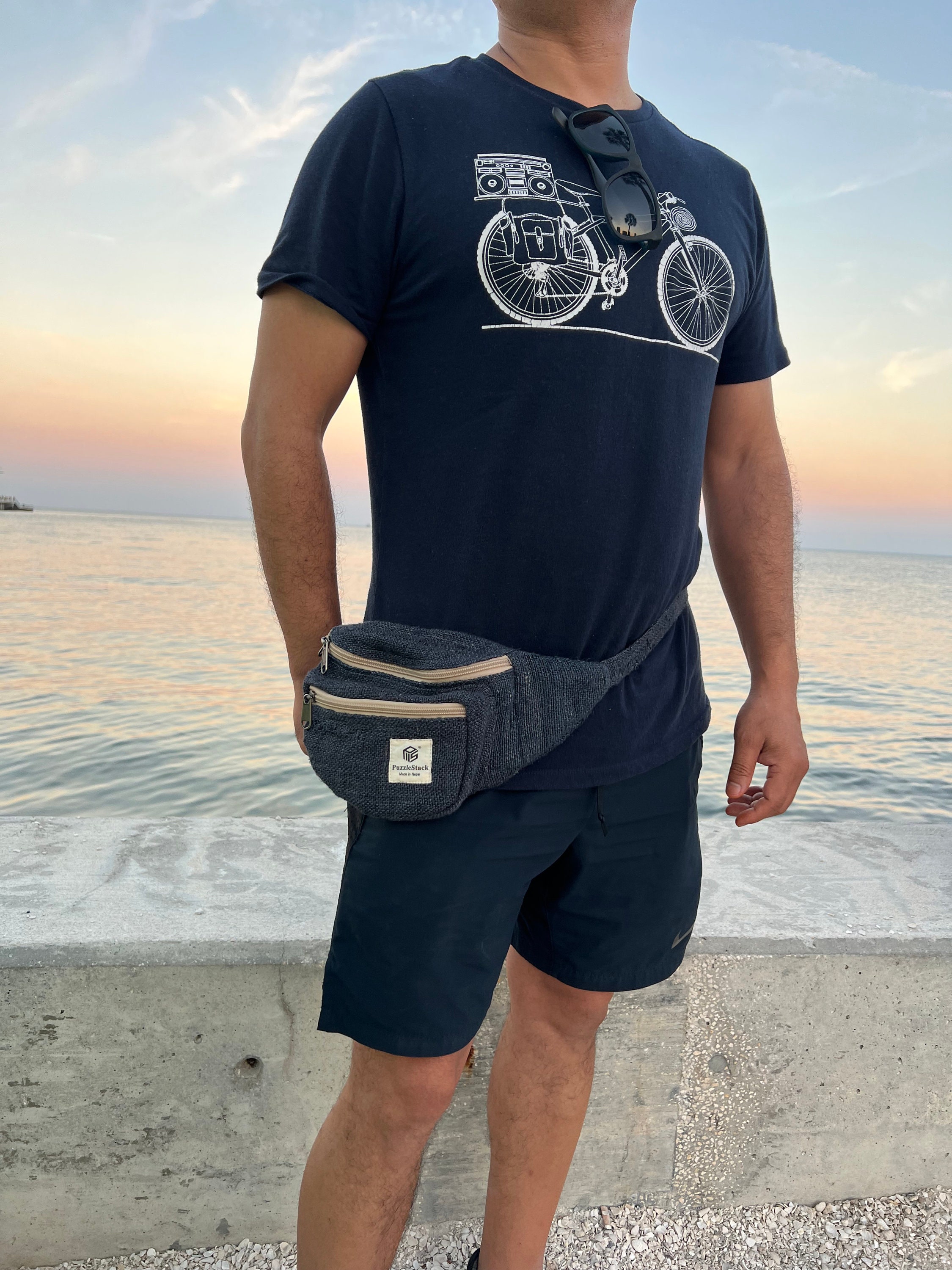Sherpa Travel Hemp Fanny Pack , Himalayan Hemp Belt Bag, Travel Sling ...