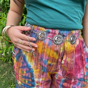 Metal Crescent Moon and Sun Belt, Vintage Vibe Costume Jewelry, Waist ...