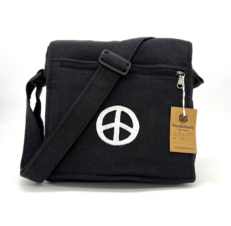 Cotton Messenger Bag With Embroidery/ Unisex Bag/cotton Bag/ Vegan ...