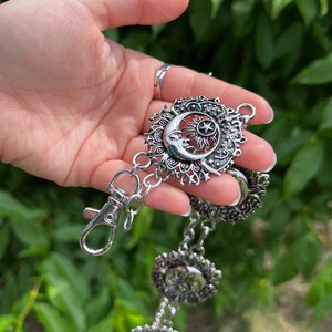 Metal Crescent Moon and Sun Belt, Vintage Vibe Costume Jewelry, Waist ...