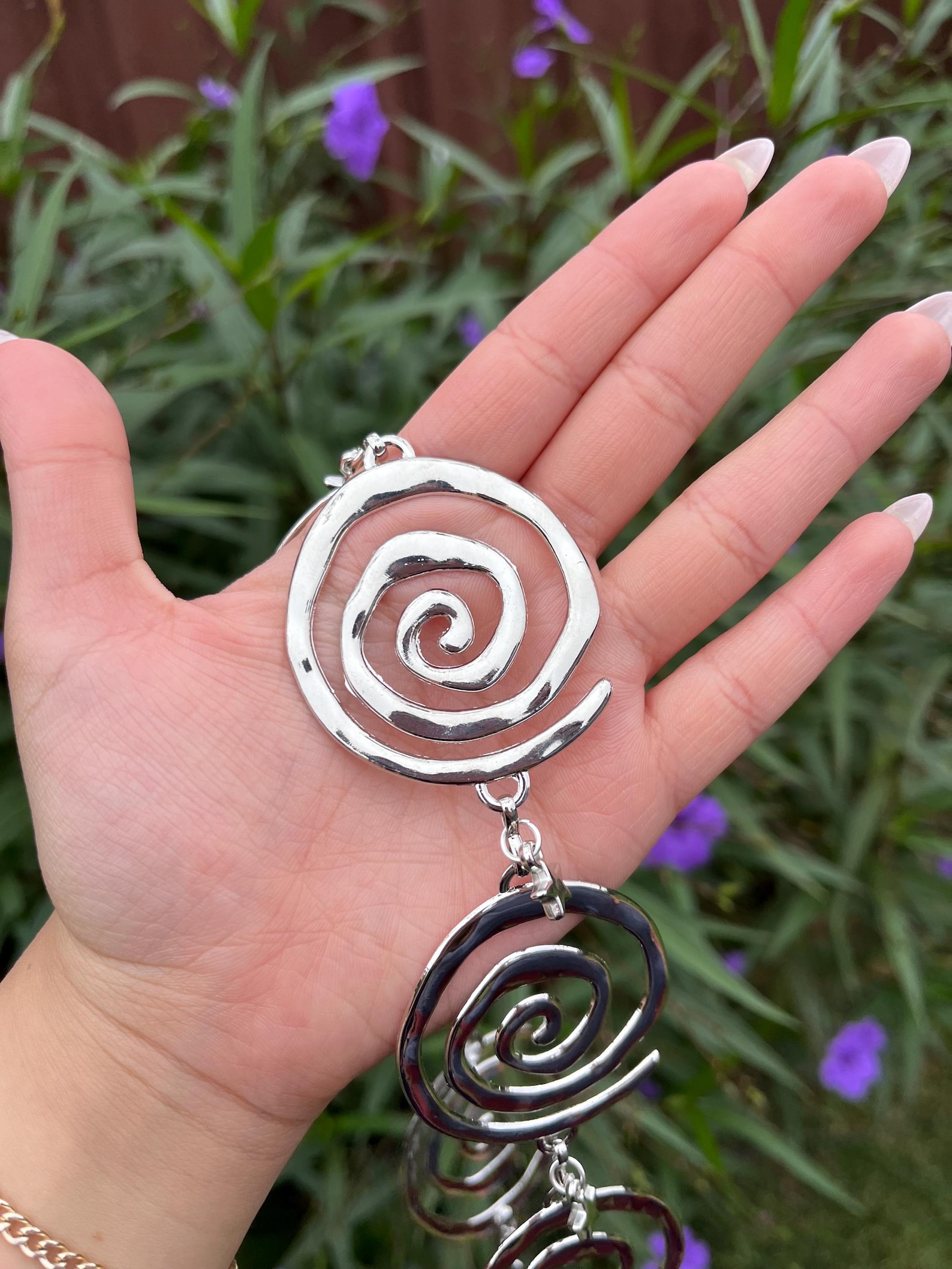 Silver Swirl Charm Belt With Tiny Stars | Boho Festival Waist Chain ...