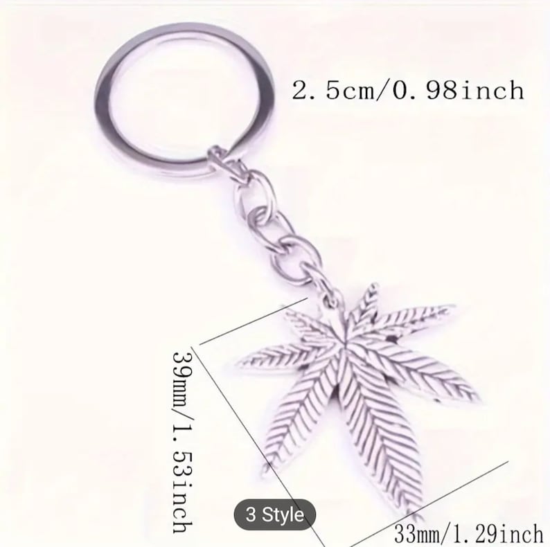 Marijuana Keyring Cannabis Leaf Keyring Fashion Vintage Maple Leaves ...