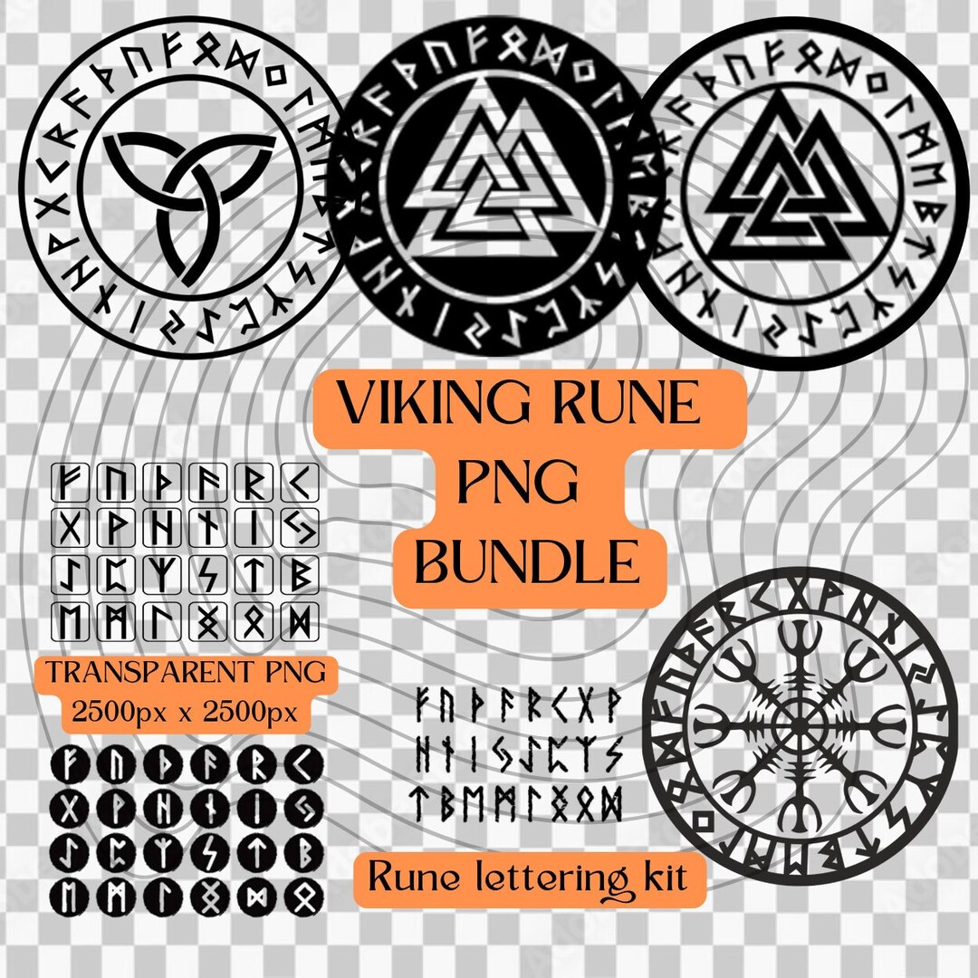 Rune Digital Download | Viking Norse Runestones | Elder Futhark PNG ...
