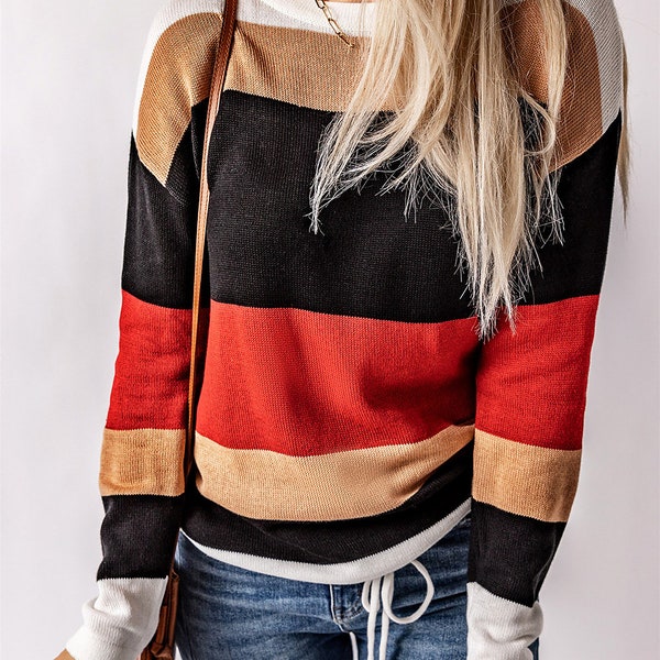 Colorblock Sweater - Etsy