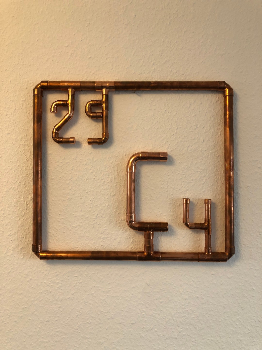 Wall Decoration Cu Symbol Made of Copper Pipe - Etsy