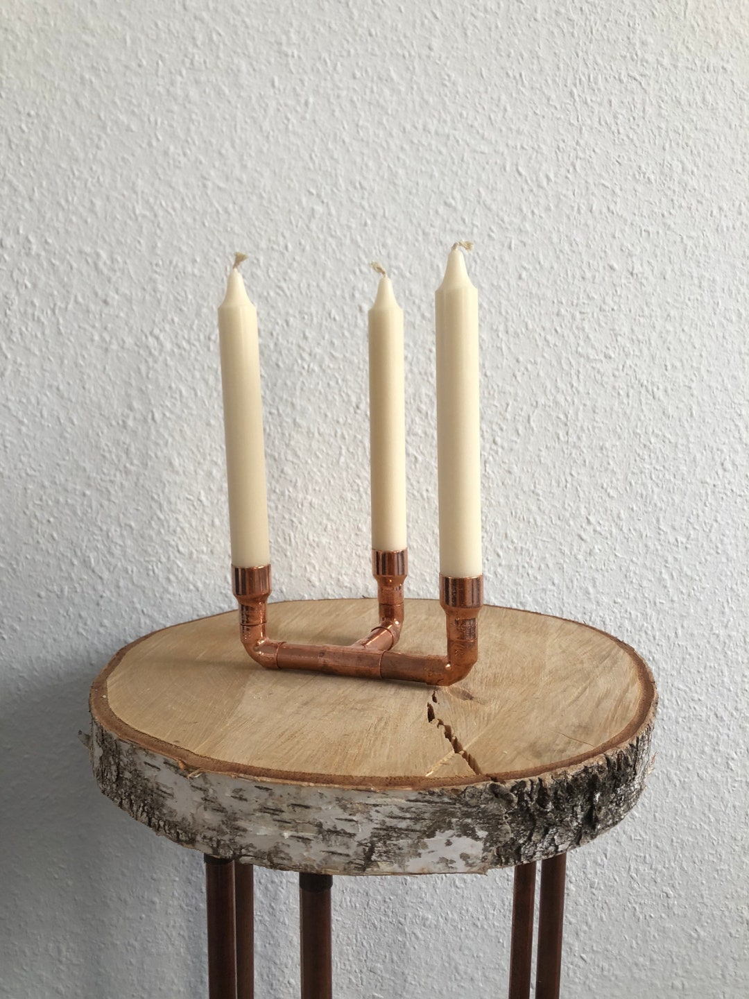 Candle Holder Made of Copper Pipe - Etsy