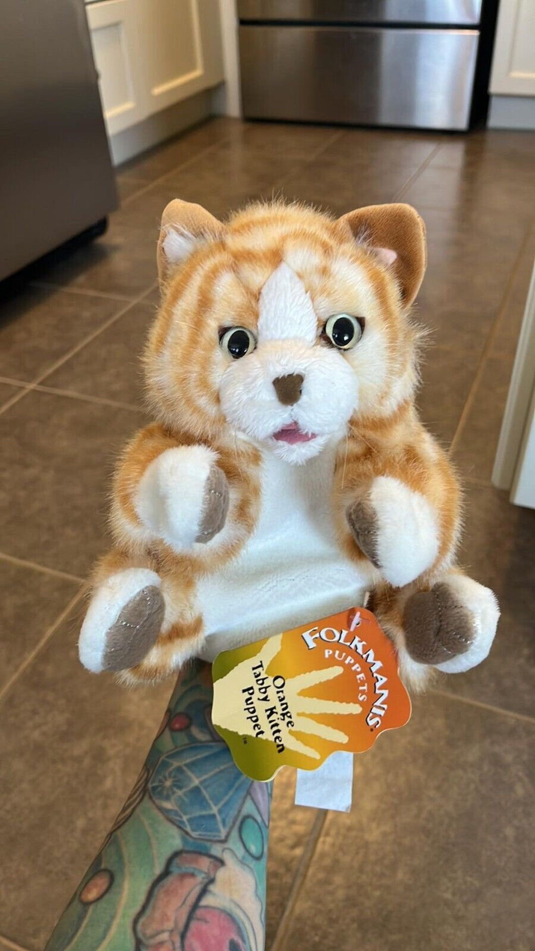 Folkmanis Hand Puppet Plush Orange Tabby Kitten Cat Kitty - Etsy