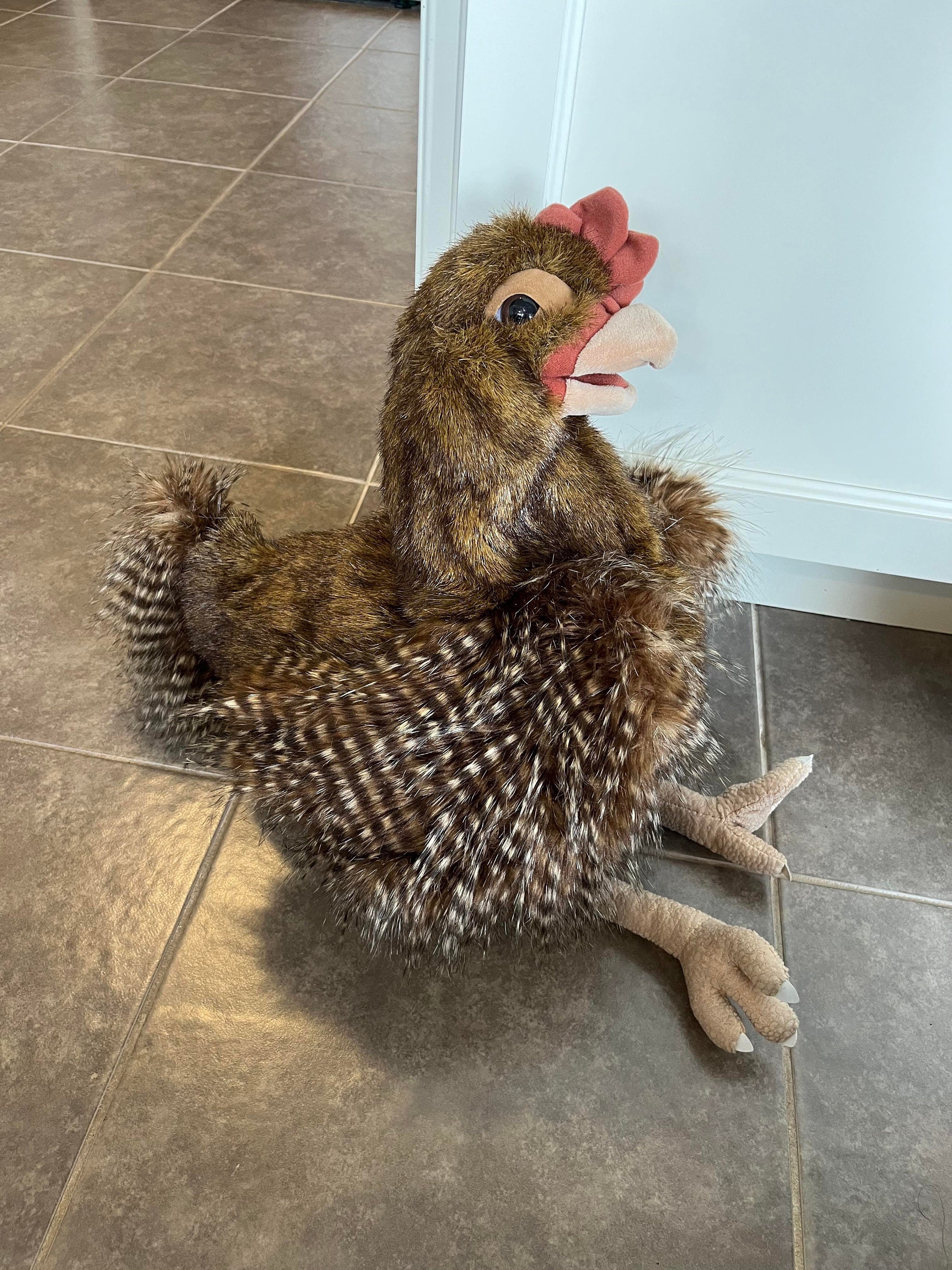 Folkmanis Hen Bird Full Body Hand Puppet Plush - Etsy