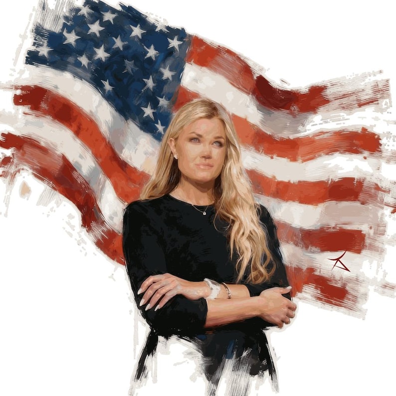 Erika Kirk American Flag SVG & PNG | Patriotic Conservative Digital ...