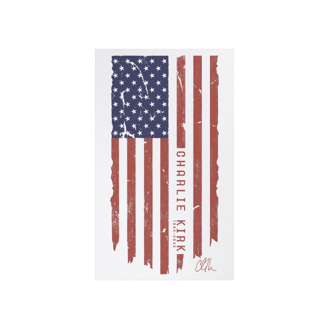 Buy Charlie Kirk Vertical American Flag Magnet | Patriotic Conservative ...