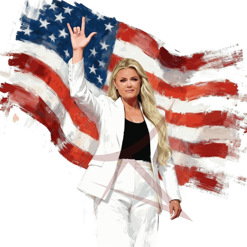 Erika Kirk I Love You American Flag SVG & PNG | Patriotic Memorial ...