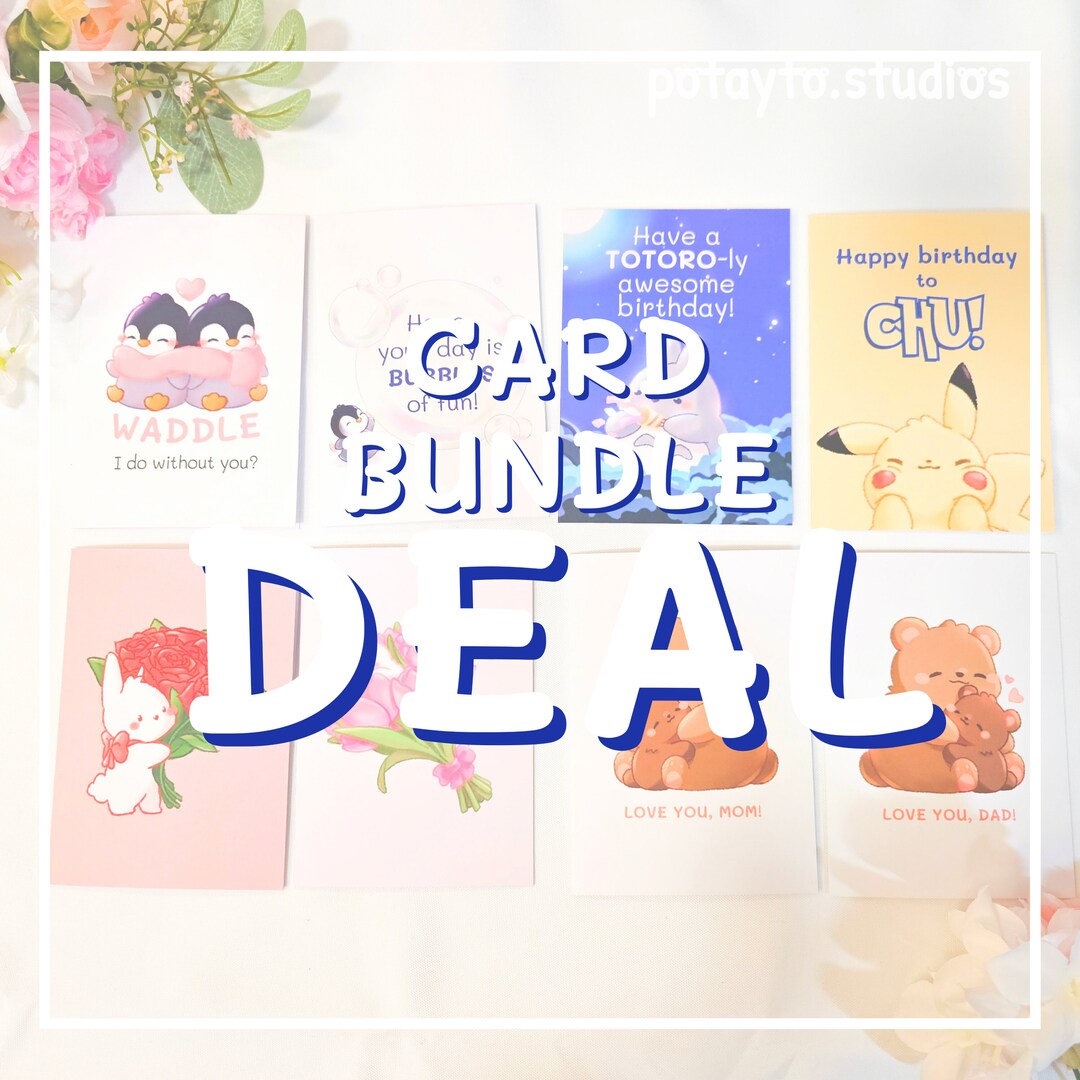 Card Set Bundle | Cute Greeting Card | Birthday, Anniversary, Valentine ...