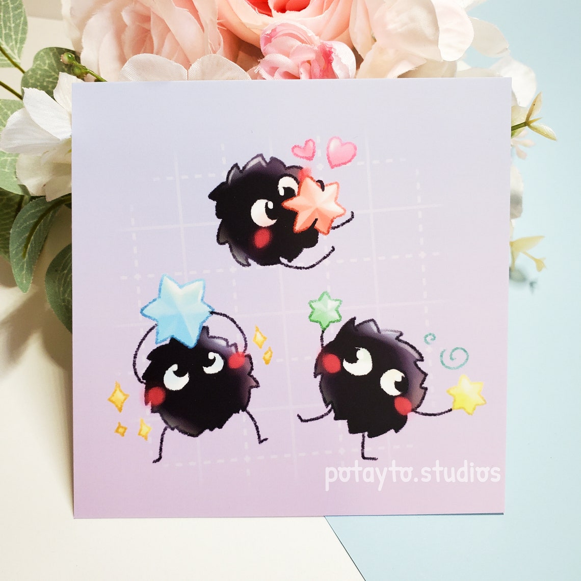 Anime Soot Characters Print Cute Art Print Kawaii Art - Etsy
