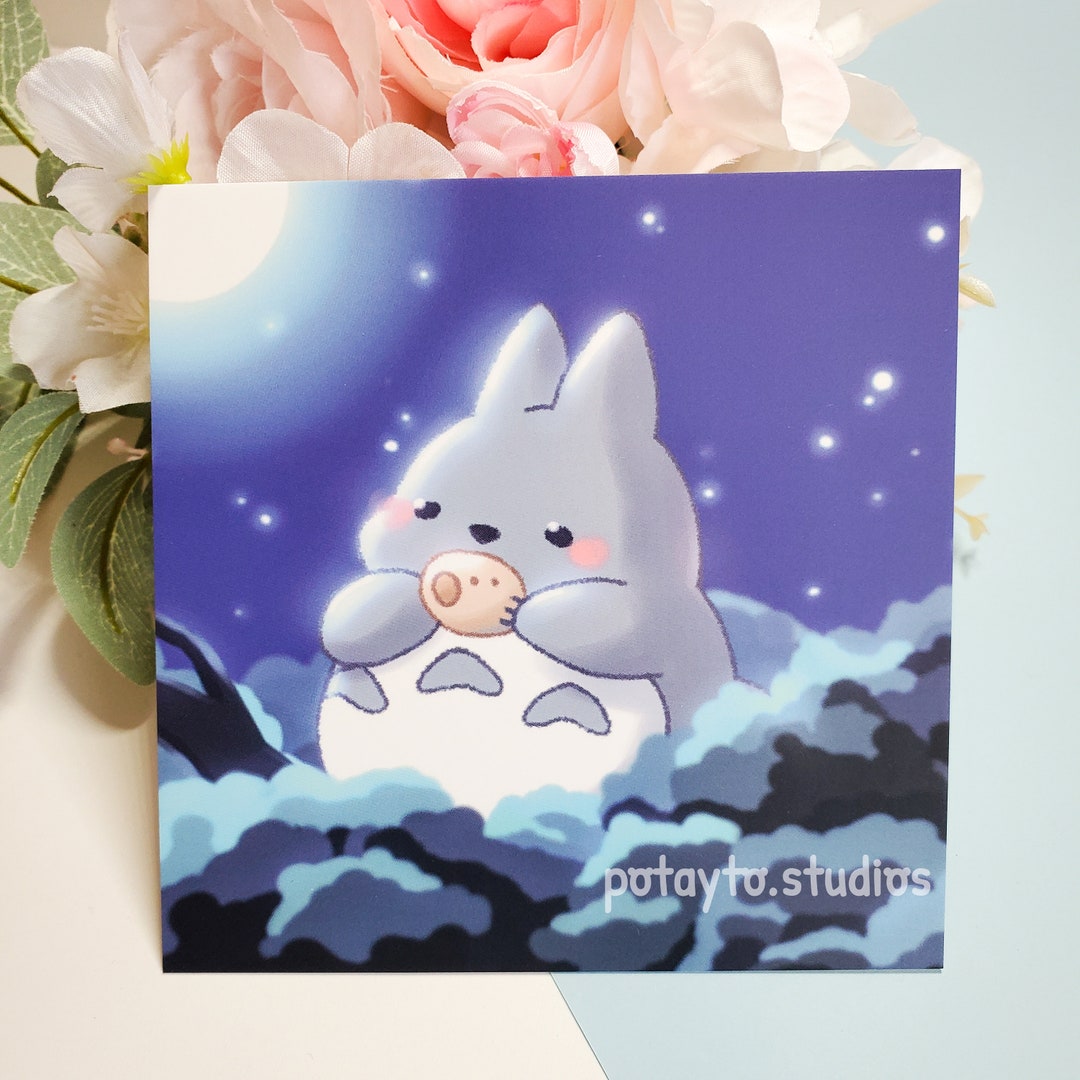 Anime Forest Spirit Ocarina Print | Cute Art Print | Kawaii Art Print ...