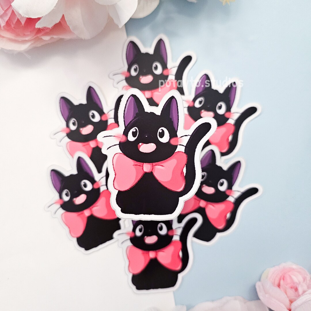 Anime Witch Cat Jiji | Cute Kawaii Vinyl Sticker | Water Resistant ...