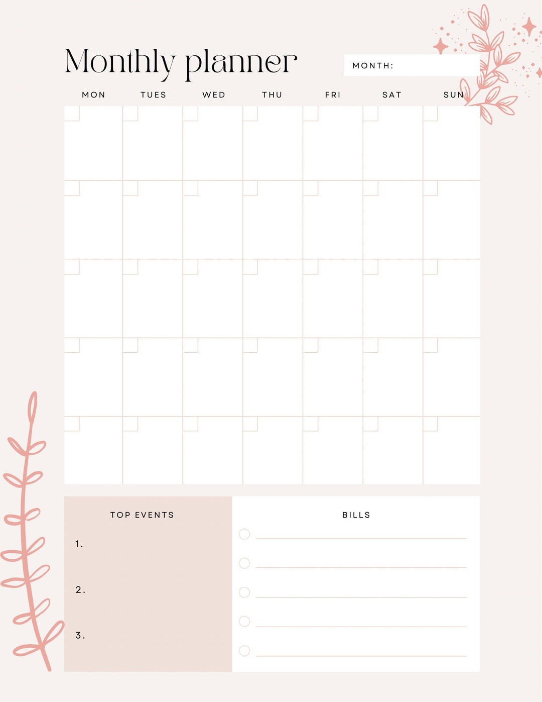 Undated , Digital Planner, To-do List, Calendar, Planning, Planner ...