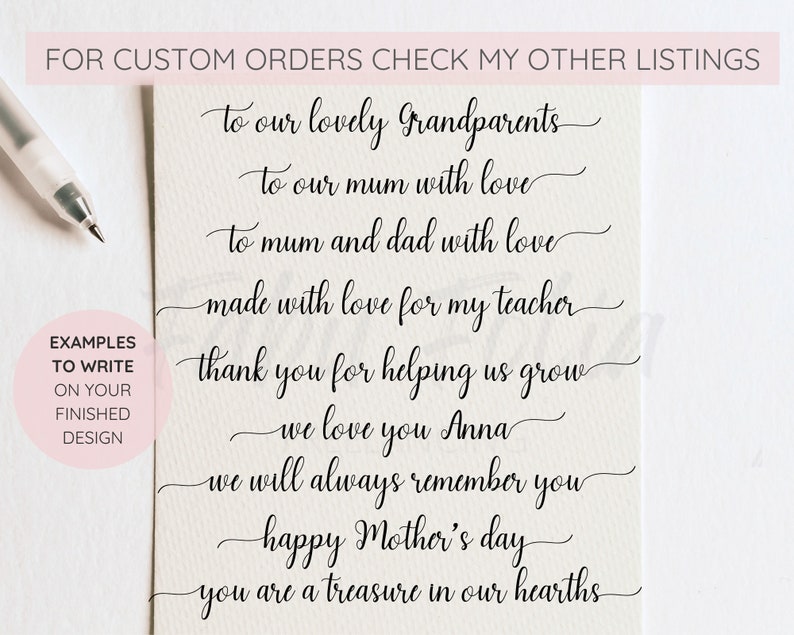 Handprint Gift for Mom Gift From Kids Mamas Gift Birthday Handprint Art ...