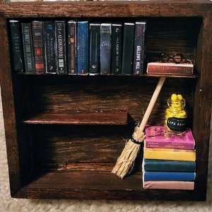 Mini Bookcase Shadow Box - Etsy