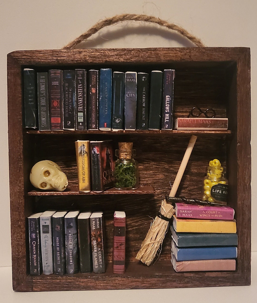 Mini Bookcase Shadow Box - Etsy