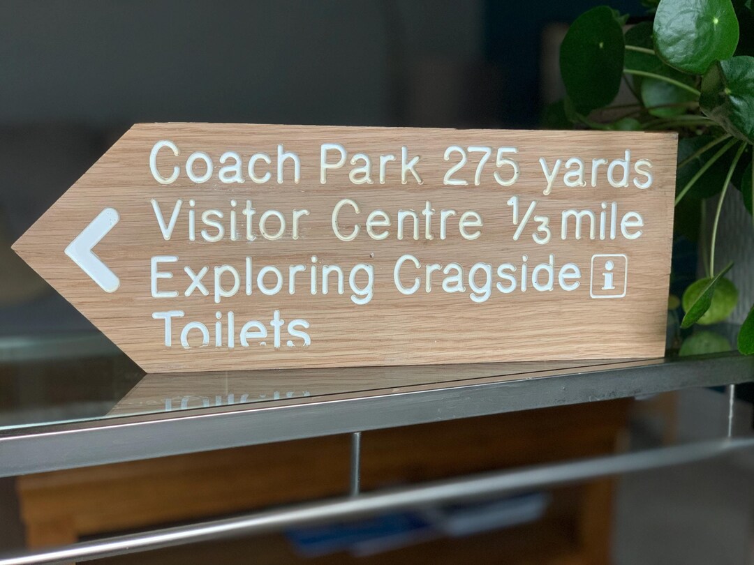Reclaimed Solid Oak Finger Post Sign "coach Park Etc" Recovered From ...