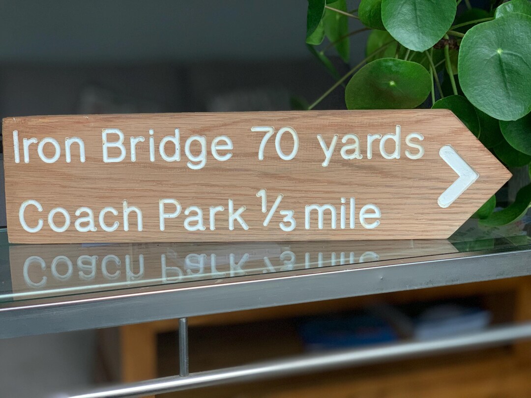 Reclaimed Solid Oak Finger Post Sign iron Bridge Recovered From ...