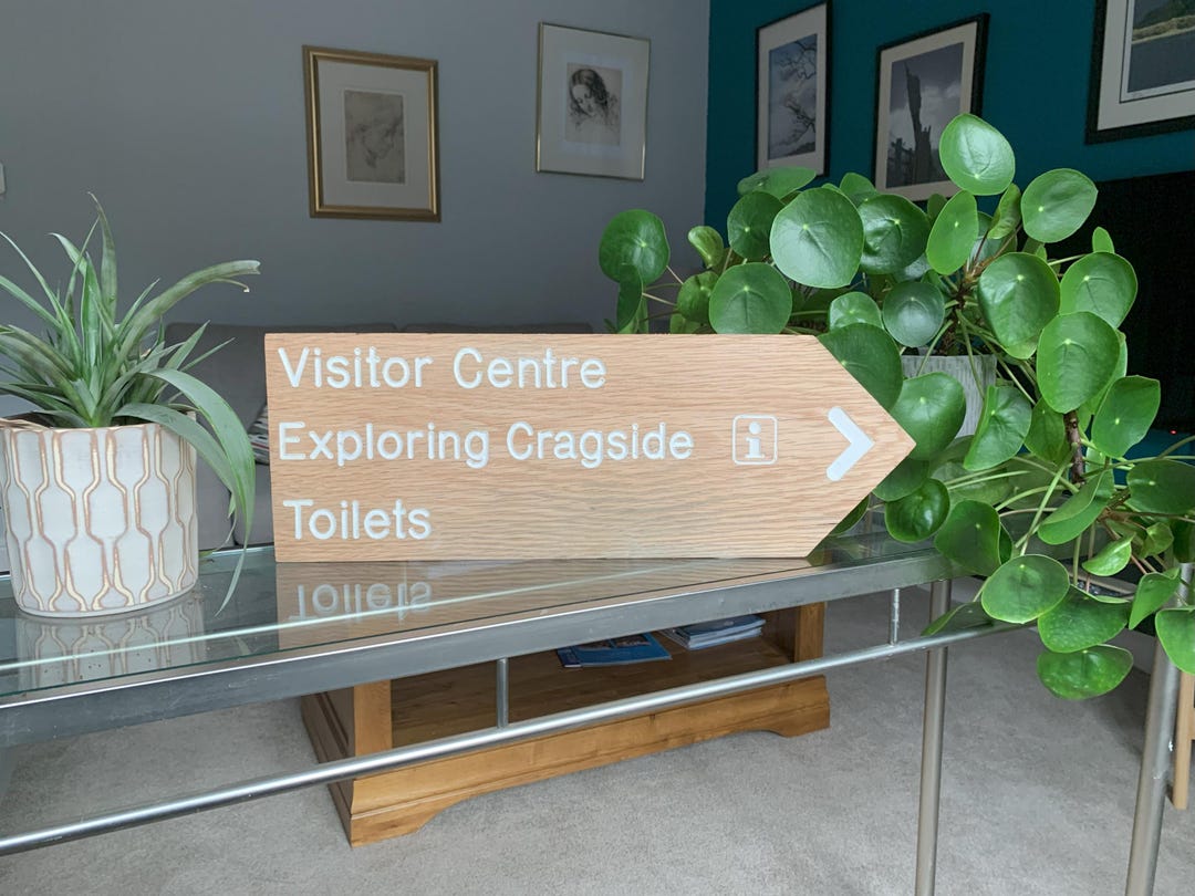 Reclaimed Solid Oak Finger Post Sign visitor Centre/exploring Cragside ...