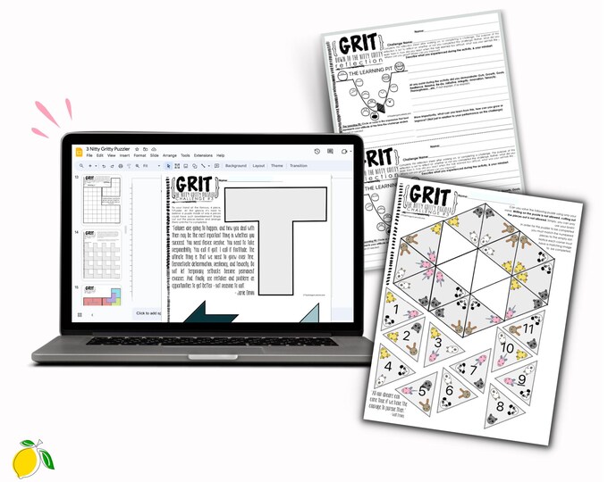 GRITTY CHALLENGE TEMPLATE 3 Nitty Gritty Puzzler Template, Mindset Challenge Template, Cultivate ...