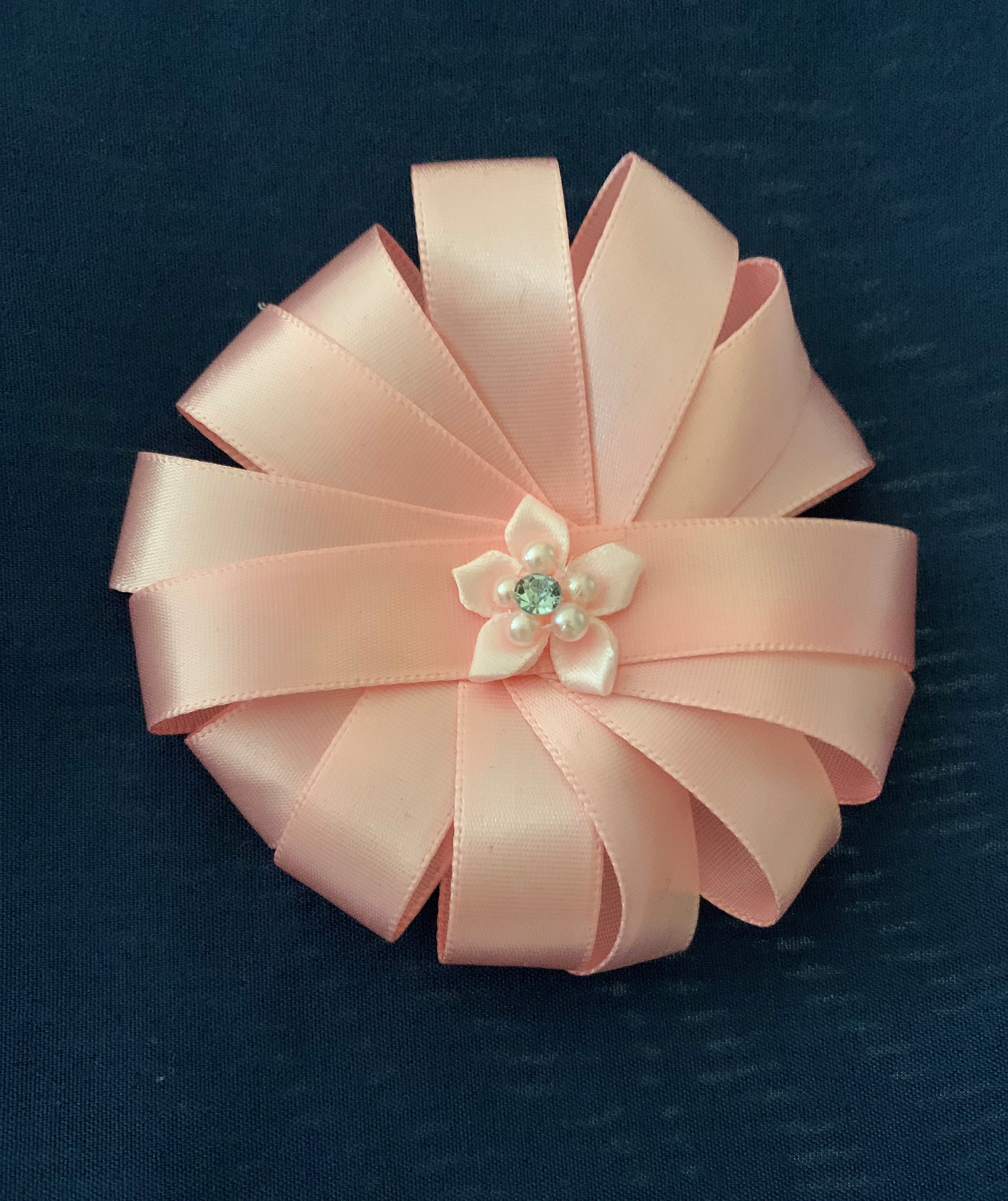 Big Pink Bow Light Pink Flower - Etsy