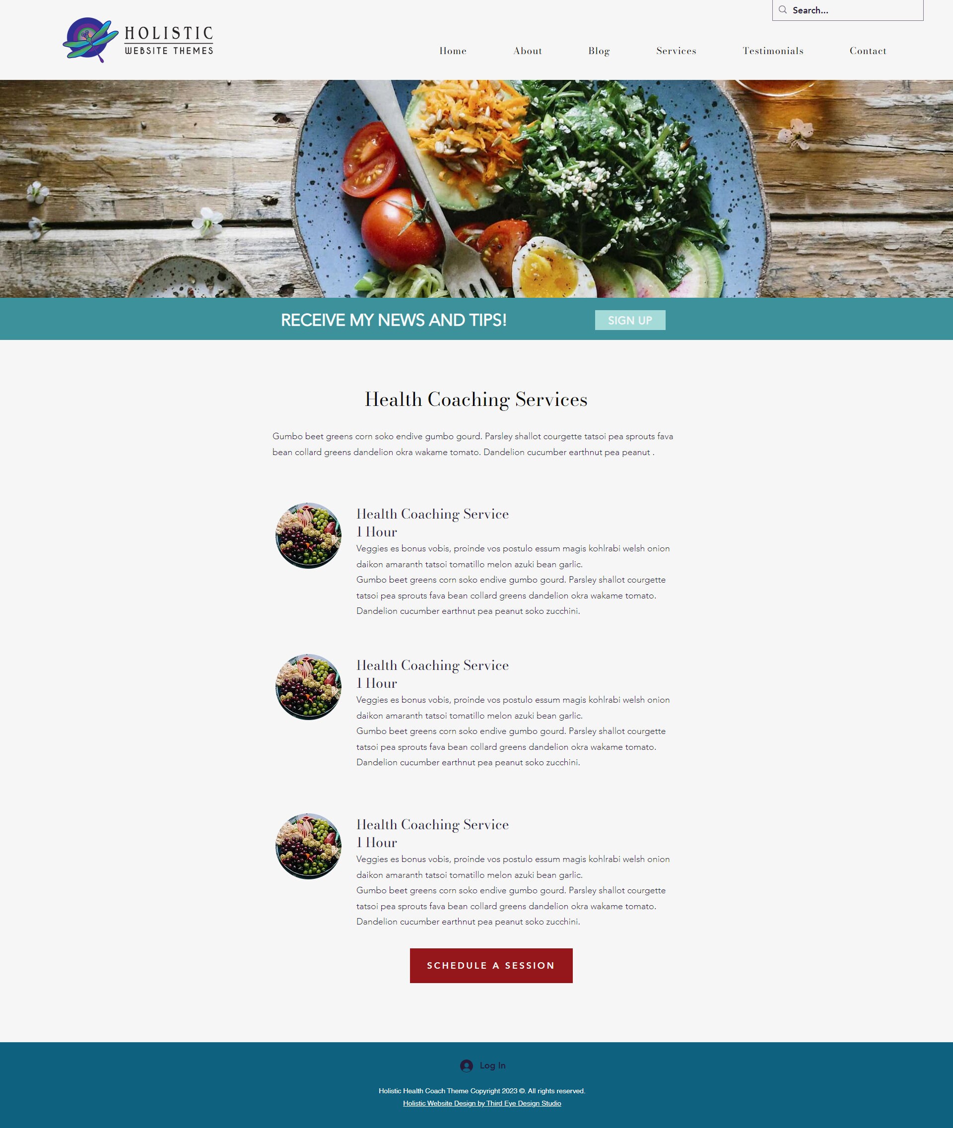 Wellness Coach Website, Wix Template Design for Health Coaches, Foodies ...