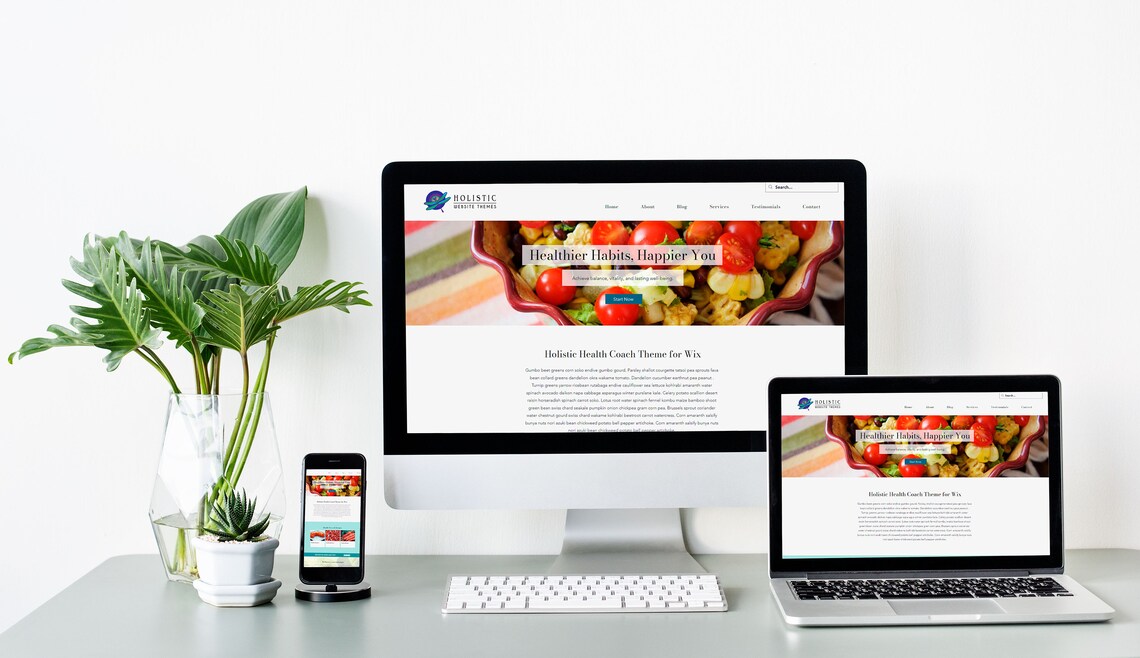 Wellness Coach Website, Wix Template Design for Health Coaches, Foodies ...
