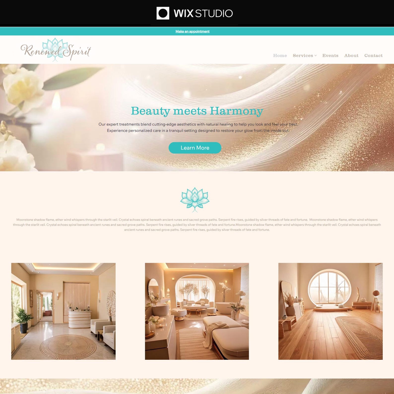 Feminine Wix Template | Medical Spa Web Design | Beauty | Cream ...